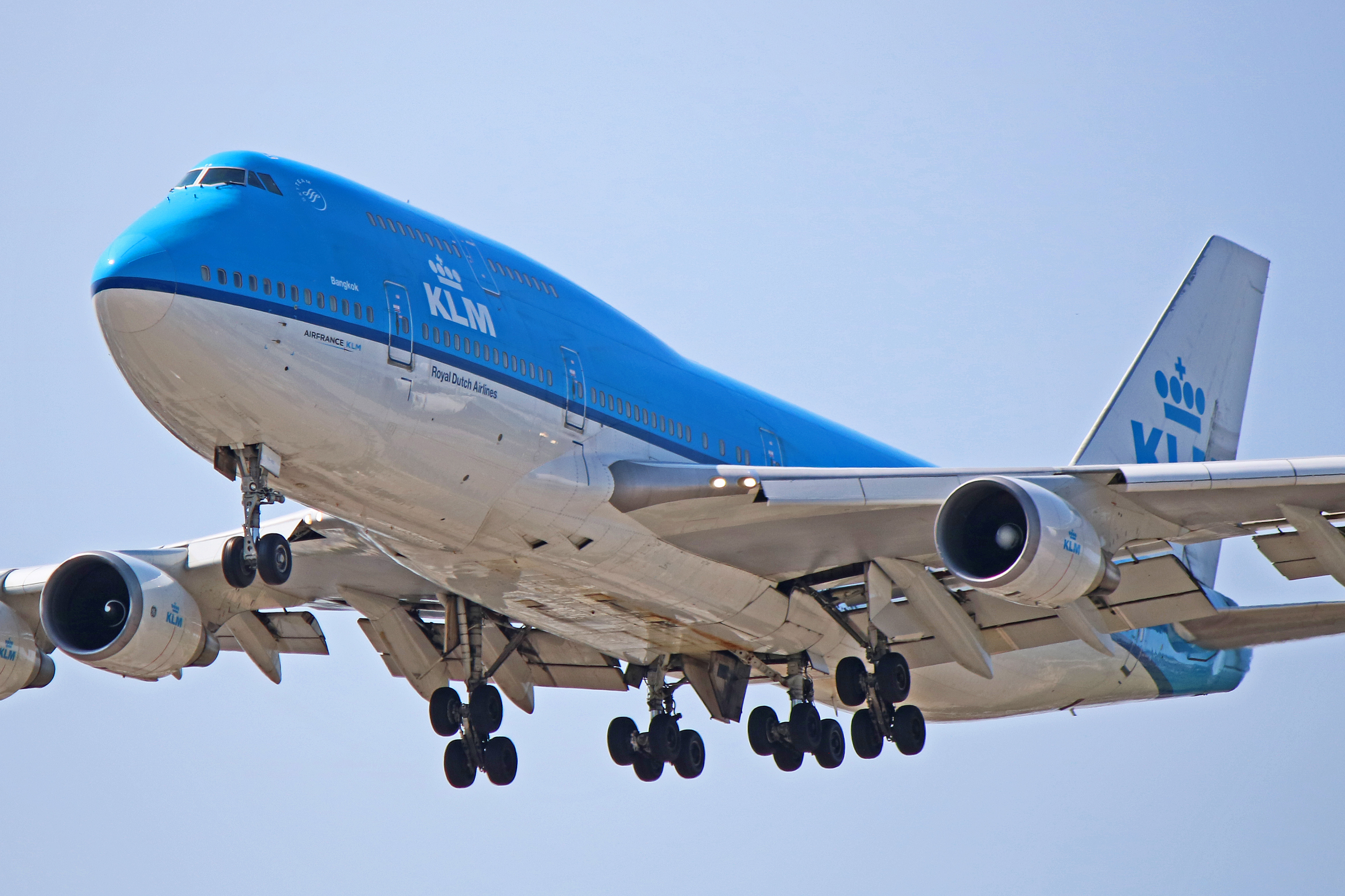 PH BFB KLM Royal Dutch Airlines Boeing 747 400 Named Bangkok 